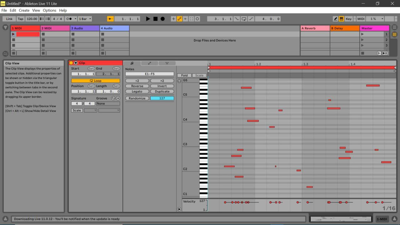 Python: Generating random MIDI notes for Ableton Live 11 – Michael Z ...